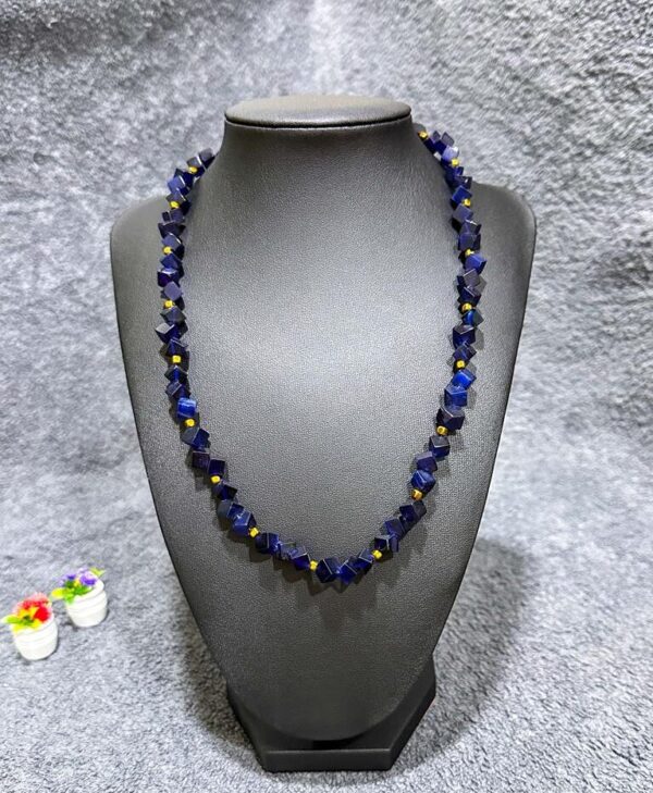 Blue Cut Chipstone Necklace - HandmadeNg